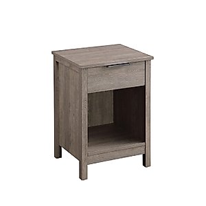 Kavonty Nightstand with Drawer,3-Tier End Side Table with Storage Drawer and Shelf,Modern Bedside Night Stand for Bedroom, Living Room-Retro Rustic Grey