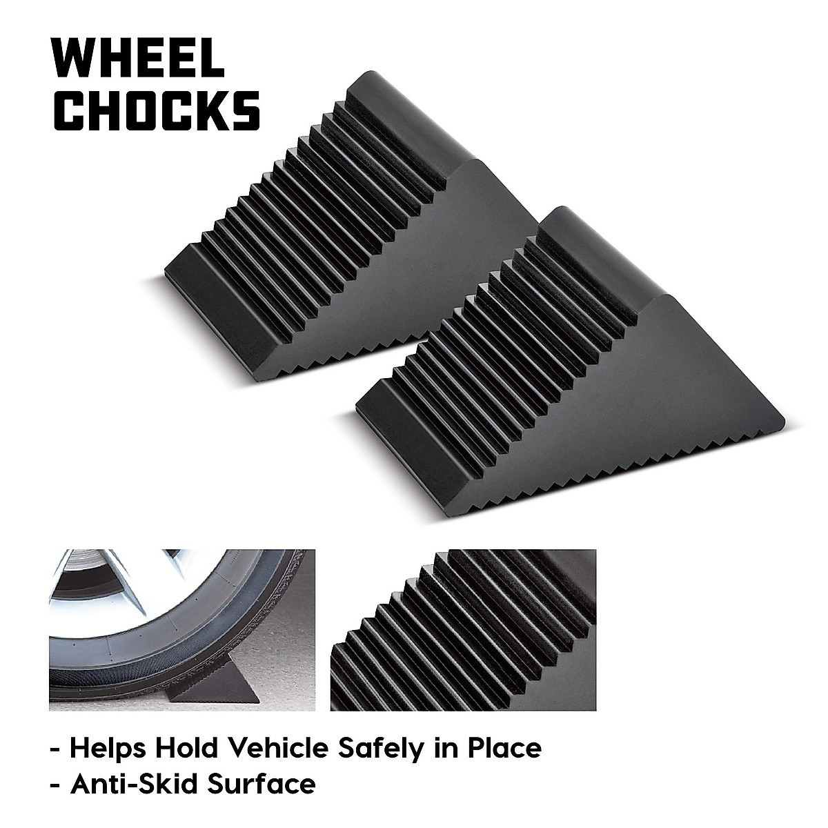 Powerbuilt 6 Piece Car Jack and Garage Creeper Service Set, 2 Ton Vehicle Lift, Jackstands, Folding Creeper, Wheel Chocks, Car Repair Garage Equipment - 640816, Large, Red