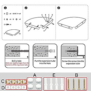 Cosmos 2 Pcs Acrylic Wall Mount Floating Corner Shelves Quarter Round Shower Shelf Hanging Corner Shelves Wall Storage Display Organizer for Bathroom Kitchen Bedroom Living Room (Transparent Clear)