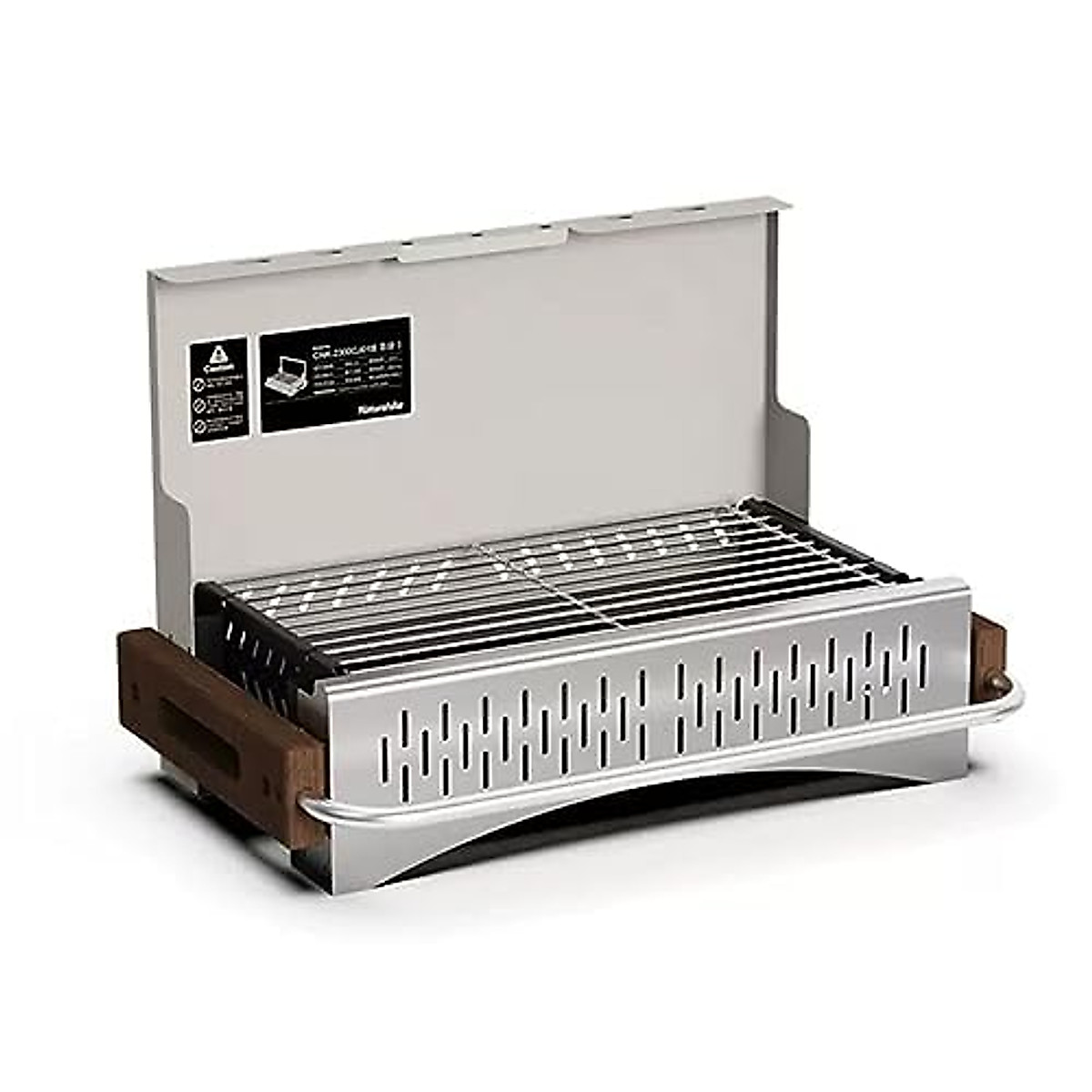 Naturehike Charcoal Grills Portable Charcoal Grill BBQ Grill Small Folding Tabletop Grill Mini Stainless Steel Outdoor Cooking Propane Grill Camping Beach Traveling Picnic Backyard (Gray)