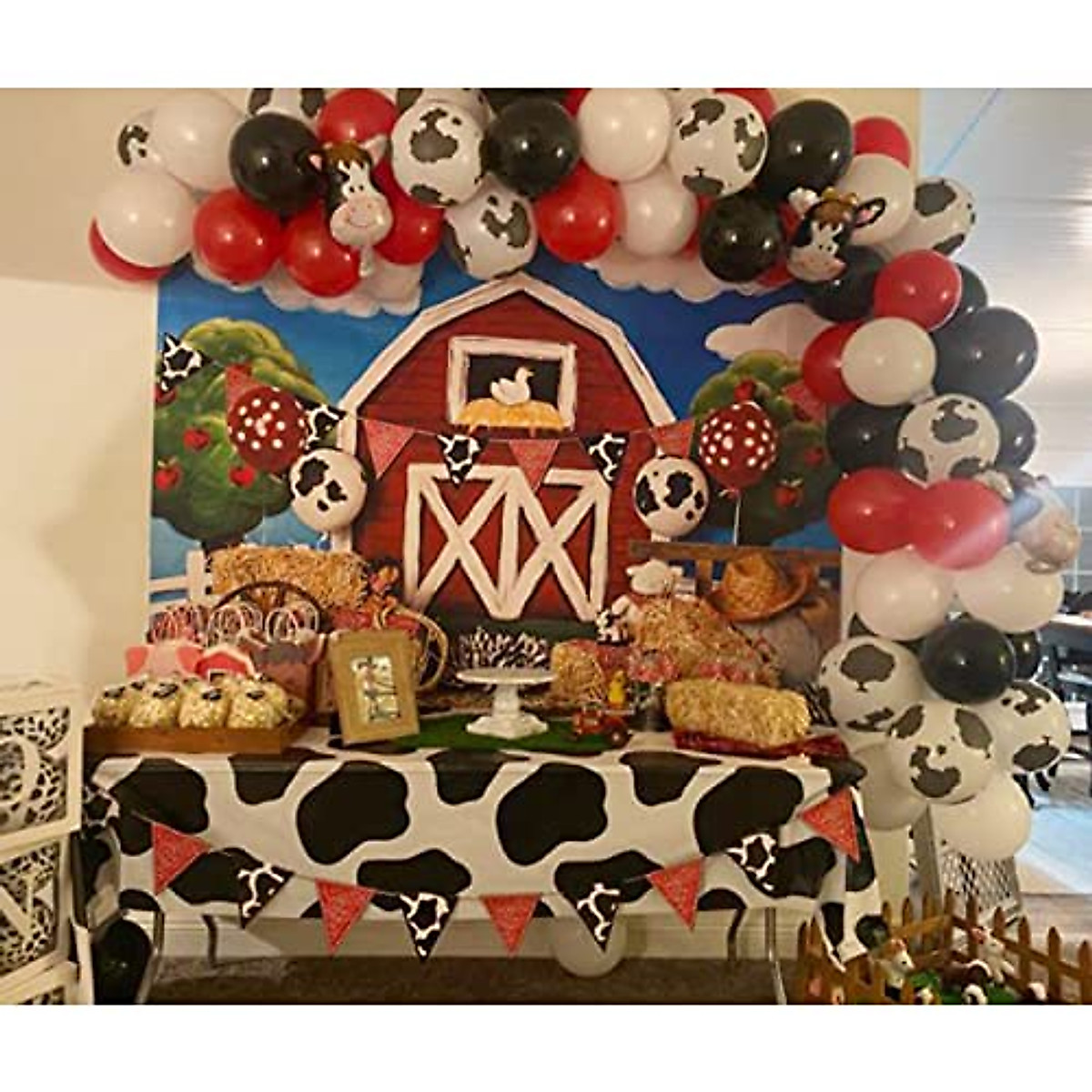 Cow Party Decorations-Cow Balloon Garland Arch Kit for Cowboy Cowgirl Party Decorations Baby Shower Animal Birthday Party Suppllies