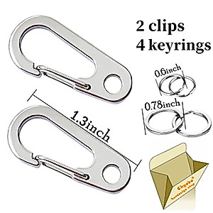 Chyobo Stainless Steel Dog Tag Quick Clips - for Medium and Large Dog Collars
