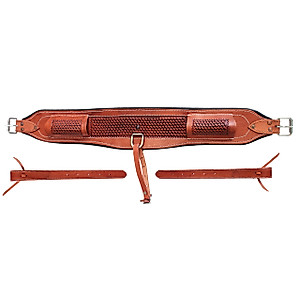 CHALLENGER Horse Western Tooled Padded Leather Rear Flank Back Saddle Cinch Billets 9782TN