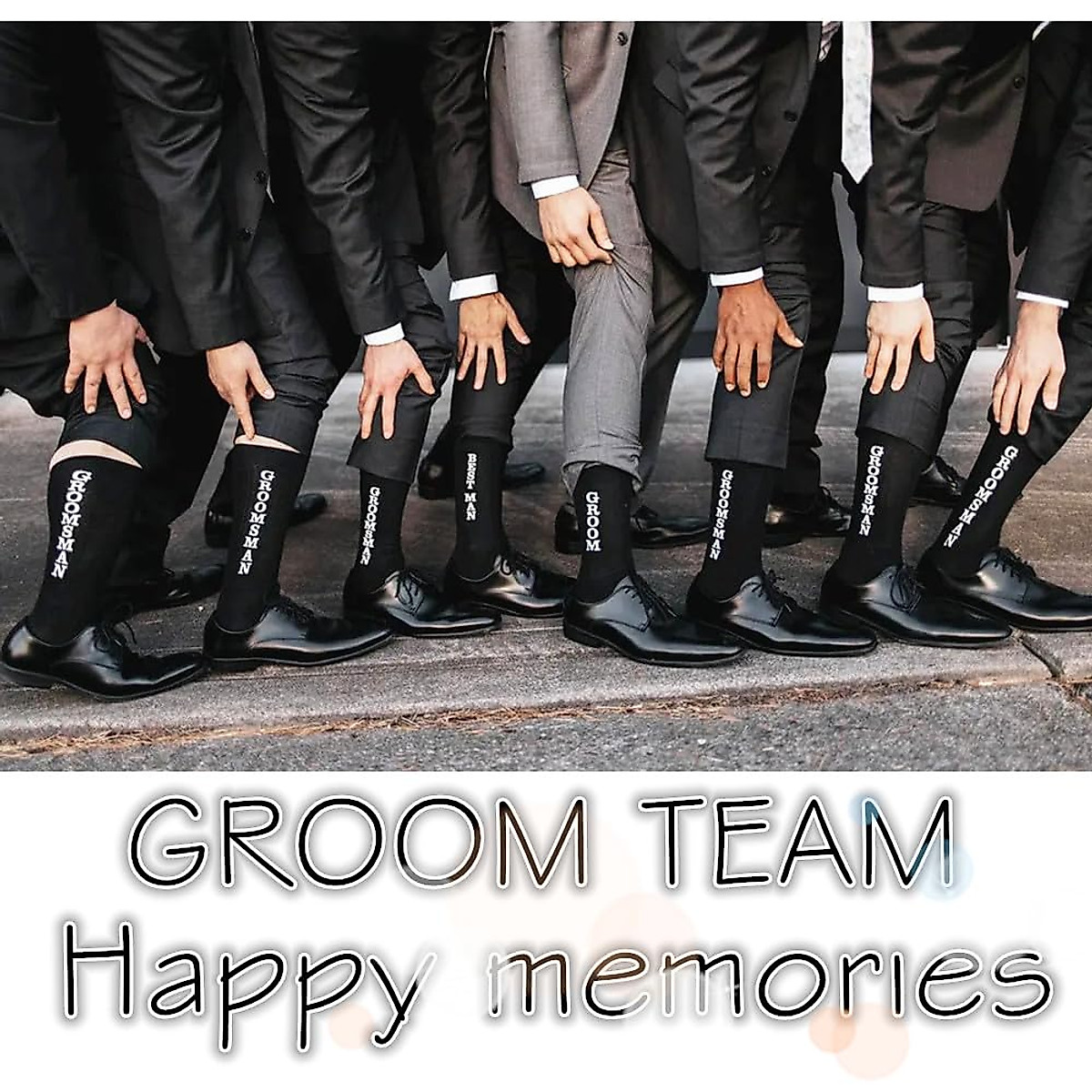 PAIXUN Groom Groomsmen Gifts For Men Him Wedding Proposal Novelty Funny Socks Bestman 100% Cotton Groomsmen Socks
