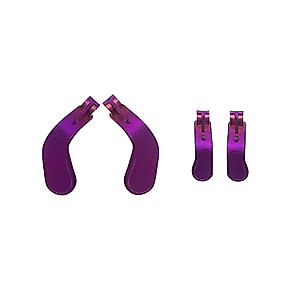 4 pcs Trigger Paddles and 2 Interchangeable D-Pads Metal Stainless Steel Replacement Parts for Elite Series 2 and Xbox one Elite Controllers（Purple）