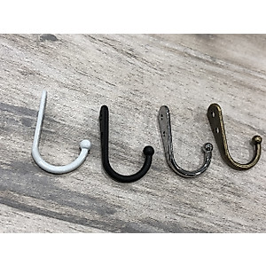 Tsnamay 10 Pieces Small Hooks Wall Mounted Coat Hooks,Zinc Alloy Antique Single Hook for Hanging Mug Cup, Coffee Cup, Bag, Robe, Towels, Keys,Silver