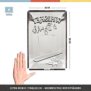 Nostalgic-Art 22257 Open Bar-Whiskey, Tin Sign, Steel, Colourful, 20 x 30 cm