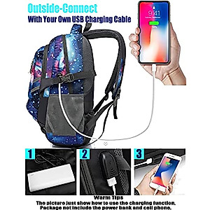 Kountan Laptop Backpack for School College Travel Business , Computer Bookbag Bag with USB Charging Port , Anti Theft Laptop Backpack Fits 15.6 Inch Notebook, Gifts for Men & Women(Galaxy) One Size