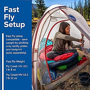 Big Agnes Fly Creek HV UL Bikepack - Bikepack Solution Dye-Packing Tent, 2 Person (Yellow/Greige)