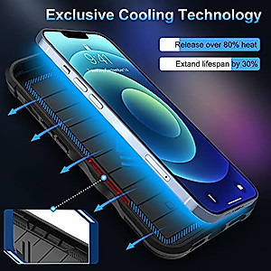 HOOMIL Case for iPhone 12/12 Pro with Stand, Military-Grade Protection Shockproof Cover - Rose Gold