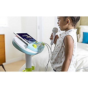 Singing Machine SMK1010 Kids Pedestal Karaoke System with Two Microphones, Stand and Voice Effects