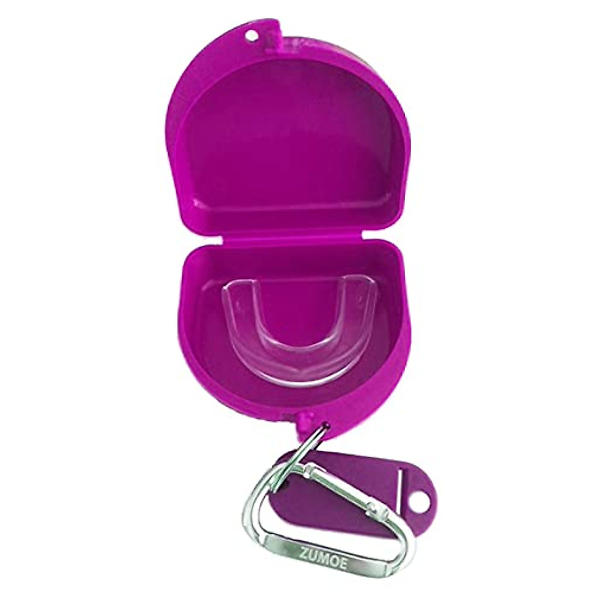 Zumoe Lacrosse Mouthguard Case Retainer Case - Lacrosse Sticks (Purple)