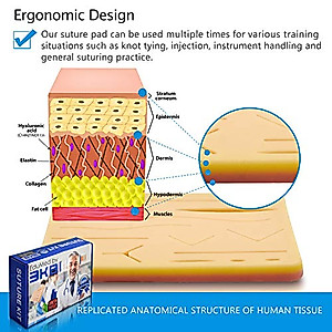 EduMed 41 Piece Practice Suture Kit, Medical & Veterinary Surgical Training Kit