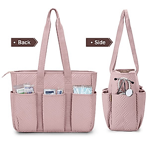 Fasrom Nurse Tote Bag for Work Nurses, Clinical Bag for Nursing Students and Home Health Care Staff, Pink (Empty Bag Only)