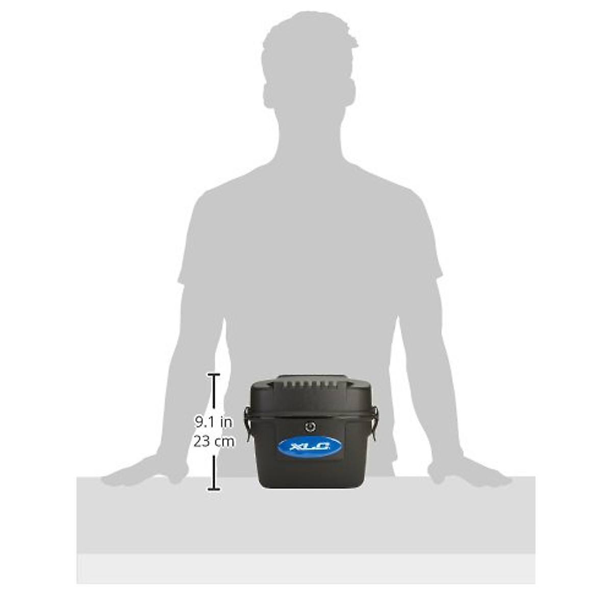 XLC Unisex_Adult Cargo Box BA-B02, Black, 40 x 25 x 25 cm