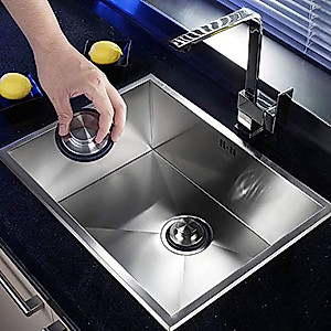 CORNERJOY 2 PCS Stainless Steel Kitchen Sink Stopper, Large Wide Rim 3.38" Diameter - Garbage Disposal Plug