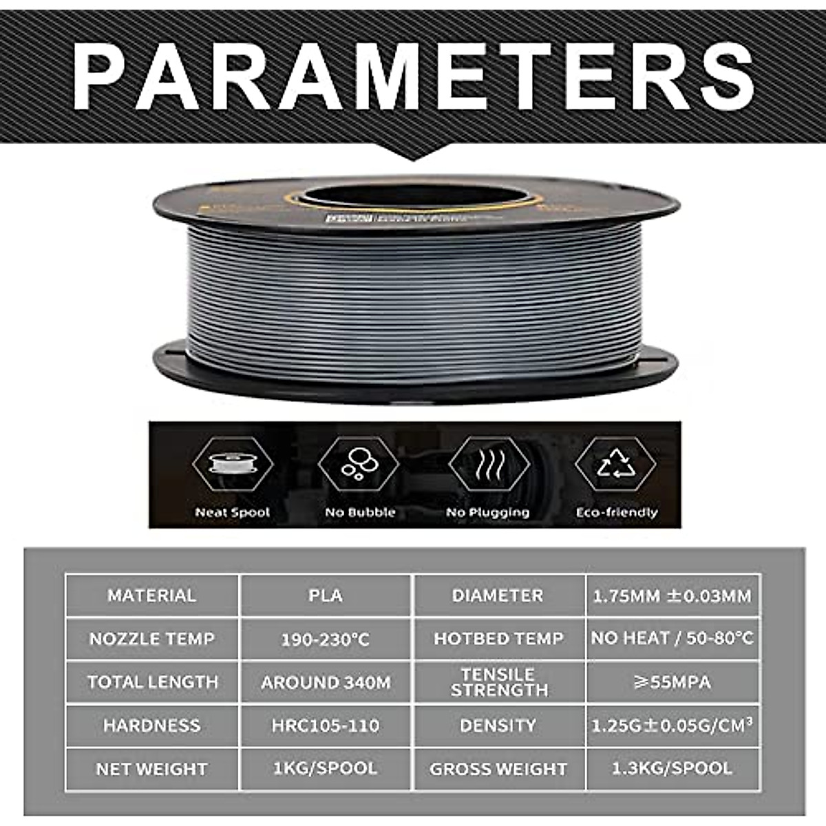 R3D PLA 3D Printer Filament,PLA Filament 1.75mm 1KG Spool (2.2lbs) Dimensional Accuracy +/- 0.03mm Fit Most FDM Printer(Fluorescent Green)