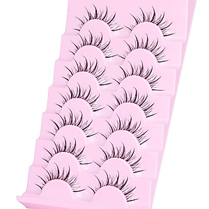 Manga Lashes Natural Look Wispy 3D Anime Manhua Lashes False Eyelashes Asian Korean Makeup Kpop Style Cosplay Lash Pack by EYDEVRO
