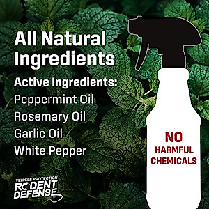 Exterminators Choice - Rodent Defense Spray for Cars and Trucks - Non-Toxic Deterrent for Pest Control - Repels Mice and Rats - Vehicle Protection - Safe for Kids and Pets (32 Ounce)