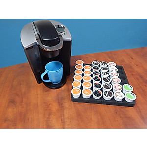 Polar Whale Coffee Pod Storage Organizer Slim Tray Drawer Insert for Kitchen Home Office Waterproof Washable 12.5 X 12.5 Inches Holds 36 Compatible with Keurig K-Cup Made in The USA