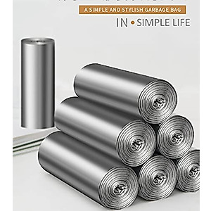 3 Gallon Small Premium Trash Bag,NALANY Flat Top Garbage Bags Waste Bags,1.0Mil Thicken, Livingroom Trash Can Bin Liners, 2.6-3 Gallon for Home Kitchen Bathroom and Office,100 Count, Silver