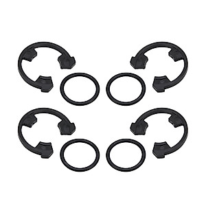 RURBRIN (4+4PCS) 3/4" Water Softener Clip and O-Ring Kit Compatible with GE Kenmore Eco Pure Eco Water Softener, Replace Parts for 7116713 and 7170288