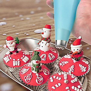 Weetiee D Silicone Pastry 3 Sizes Reusable Piping Baking Cookie Cake Decorating Bags (12’’+14’’+16’’)-6 Pack-Bonus 6 Icing Couplers