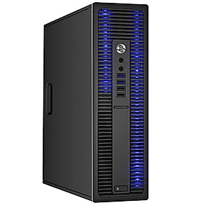 HP Custom Built RGB Lights PC with 24 Inch Monitor ProDesk Desktop Computer Intel Core i5 6500 Quad-Core Processor GeForce 1030 2GB 16GB RAM 256GB SSD Win 10 Pro Gaming Keyboard & Mouse (Renewed)