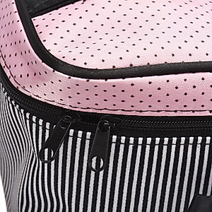 IEason Cosmetic Bag,Clearance Square Bow Stripe Cosmetic Bag Hot (Black)