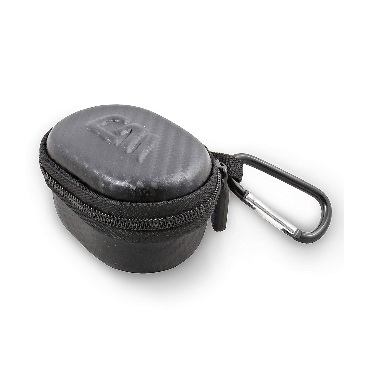 Casematix Handheld Travel Case Compatible with Samsung Galaxy Buds Plus Buds+ True Wireless Earbuds Bluetooth Earbuds and More, Water Resistant Compact Storage with Carabiner, Black