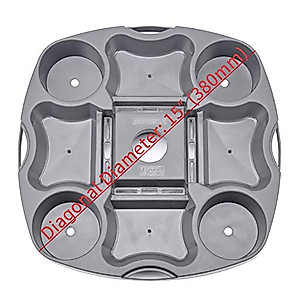 Myard Umbrella Table Tray 15 Inches for Beach, Patio, Garden, Swimming Pool with 4 Drink Holder, 4 Holes Bundle with Umbrella Cone Wedge Spacer fits Patio Table Hole Opening or Base 1.8 to 2.4 Inch