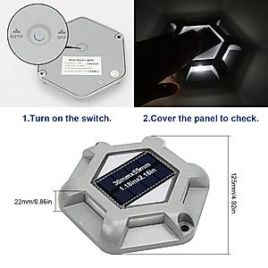 APONUO 12-Pack Solar Deck Lights