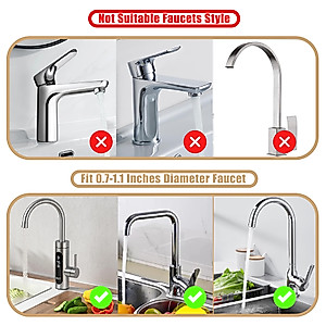 Aexbxoa Kitchen Sink Faucet Organizer, Sponge Holder for Kitchen Sink, Adjustable Detachable Stainless Steel Faucet Rack for Bathroom, Scrubbers, Soap