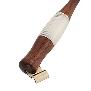 Yoption Wood Calligraphy Oblique Dip Pen Holder Set, Removable Nib Pen Handle Stand with 5 Flat Nibs Kit