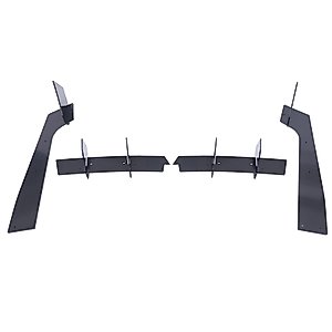 TQSHOoP Glossy Black Rear Diffuser & Rear Side Splitters Set Compatible with Ford Mustang 2018 2019 2020 2021, Black Rear Lower Bumper Lip Diffuser