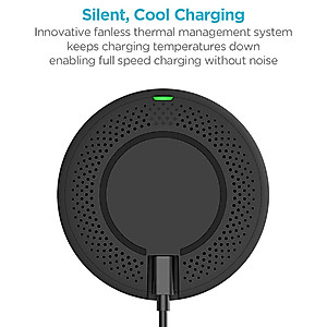 Motorola TurboPower Wireless Charger- 15W Qi Charging pad with 6.6ft Cable and AC Charger for Motorola Edge 2022, Edge+ 2022, Moto Edge Plus 2020/2022, ThinkPhone