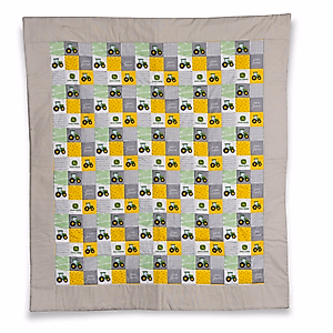 J&D Productions Tractor Crib Bedding Nursery Set: Barn, Tractor and Farm Animals