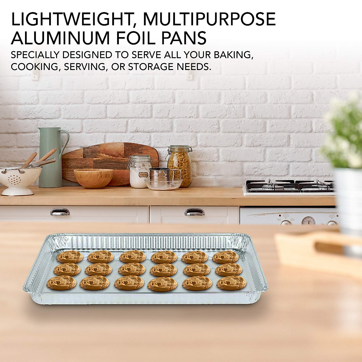 Stock Your Home Aluminum Pans Cookie Sheet Baking Pans (15 Pack) Disposable Aluminum Foil Trays - Reusable and Durable Nonstick Baking Sheets – Disposable Cookie Sheet Foil Pans - 16 Inch x 11 Inch