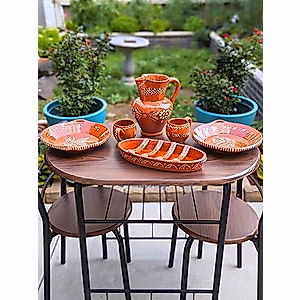 Large Traditional Portuguese Pottery Terracotta Clay Sausage Roaster Made in Portugal