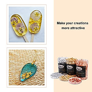 Gold Foil Flakes for Resin,30g Gold Leaf Flakes for Nail Art, Painting, Crafts, Slime and Resin Jewelry Making