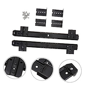 DOITOOL 2 Pairs Keyboard Track Black Slides Black Drawer Vanity Trays Heavy Duty Drawer Slides Keyboard Drawer Under Desk Slide Keyboard Tray Under Desk Slide Drawer Track Keyboard Slide