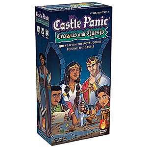 Castle Panic: Crowns and Quests | Expansion | Board Game for Adults and Family | Cooperative | Ages 8+ | for 1 to 6 Players | Average Playtime 45 Minutes | Made by Fireside Games