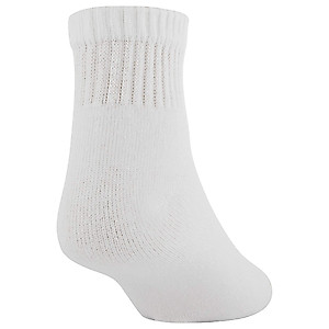 GOLDTOE Men's 656p Cotton Quarter Athletic Socks, Multipairs, White (6-Pairs), X-Large
