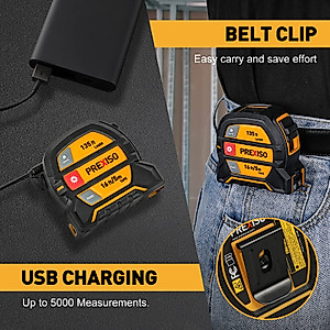 PREXISO Dual Laser Measure- 230Ft Rechargeable Laser Measurement Tool & PREXISO 2-in-1 Laser Tape Measure, 135Ft Rechargeable Laser Measurement Tool & 16Ft Measuring Tape Movable Magnetic Hook - Pyth