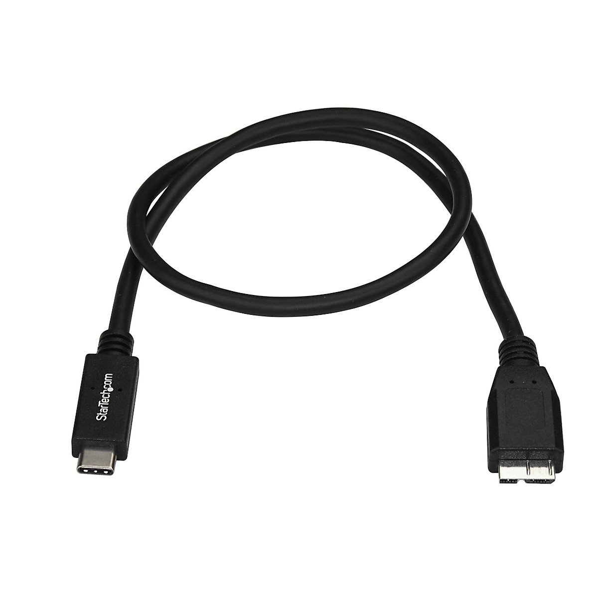 StarTech.com USB C to Micro USB Cable 0.5m - USB 3.1 Type C to Micro USB Type B Cable - Micro USB 3.1 to USB-C - Thunderbolt 3 Compatible (USB31CUB50CM)