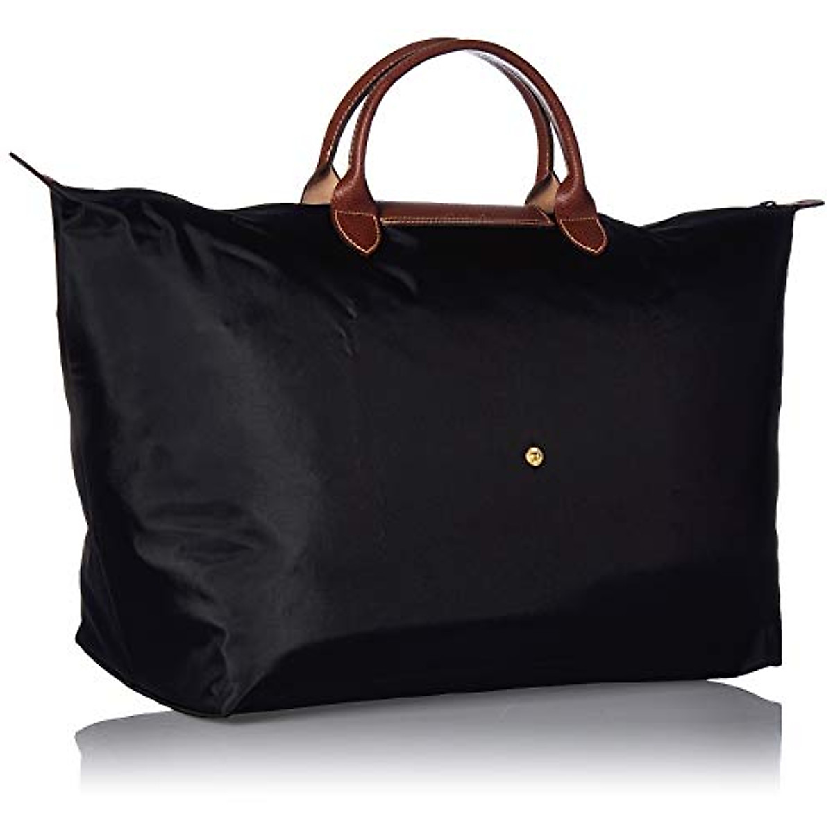 Longchamp Le Pliage Large Travel Bag, Black, 17.75" x 13.75" x 9"
