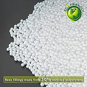 Majestic Home Goods Classic Bean Bag Chair - Chevron Giant Classic Bean Bags for Small Adults and Kids (28 x 28 x 22 Inches) (Black)