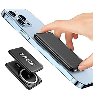 Magnetic Wireless Portable Charger,2-Pack MagSafe Battery 5000mAh with Upgrade-Strong Magnetic,Ultra-Slim Magnetic PowerBank As Invisible Wireless Charging,Compatible with Iphone 12&13&14 Series