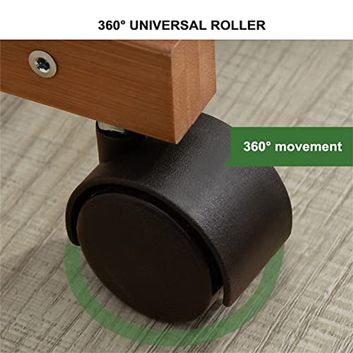 YXDFG 3-in-1 Clothes Hanging Rack, Rolling Closet Organizer Shoe Rack, Bamboo Clothes Drying Rack,with Bottom Shelves and 6 Side Hooks, for Hanging Clothes in Laundry, Bedroom, Bathroom Etc,Wood