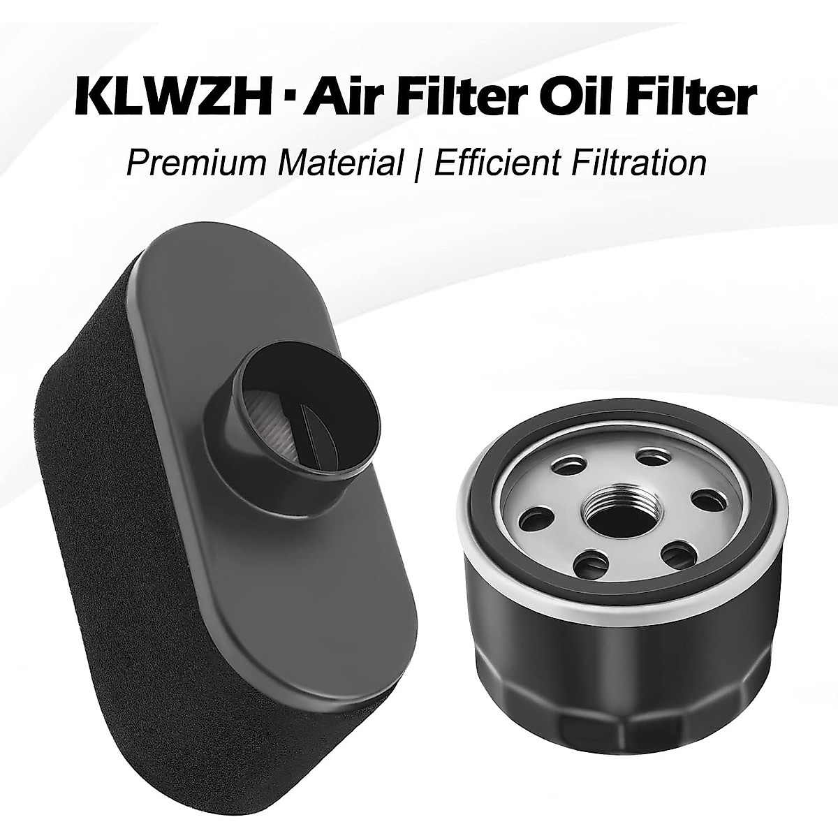 KLWZH 11013-0752 Air Filter 49065-7007 Oil Filter for Kawasaki FR651V FR730V FS481V FS541V FS600V FS730V 4-Cycle Engine Lawn Mower Tractor 11013-7047 Air Filter Replacement